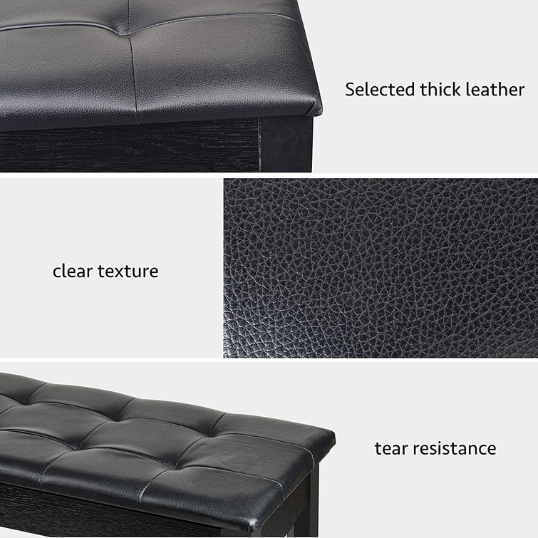 Latitude Run® Faux Leather Upholstered Storage Bench Wayfair